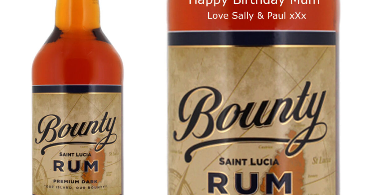Personalised Bounty Dark Rum 70cl | Prestige Drinks