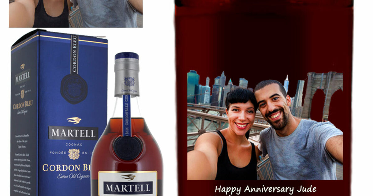 Picture Personalised Martell Cordon Bleu Cognac 70cl | Prestige Drinks