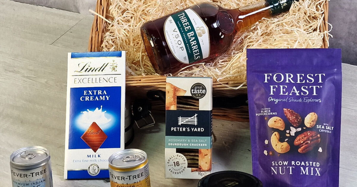 Three Barrels Brandy Luxury Treat Hamper | Prestige Drinks