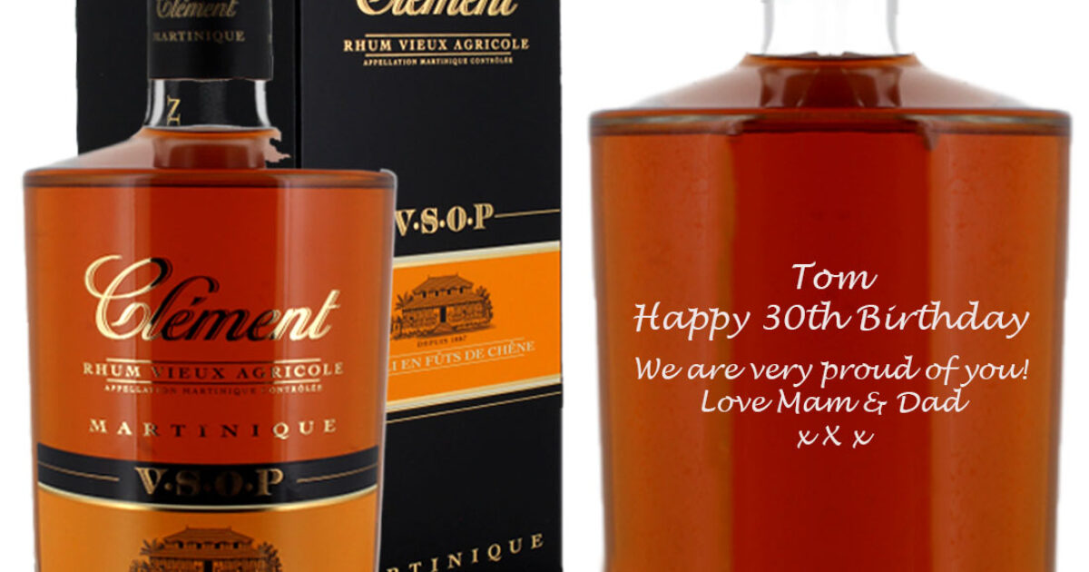 Personalised Clement VSOP Gold Rum 70cl | Prestige Drinks