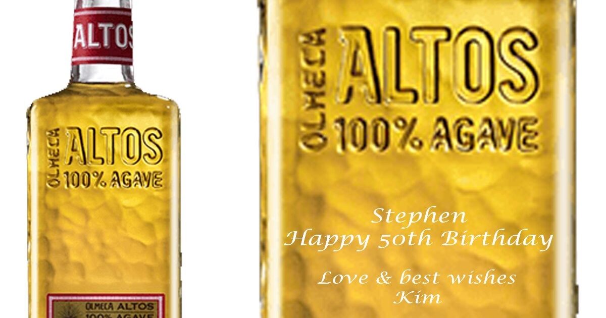 Personalised Olmeca Altos Reposado Tequila 70cl Prestige Drinks