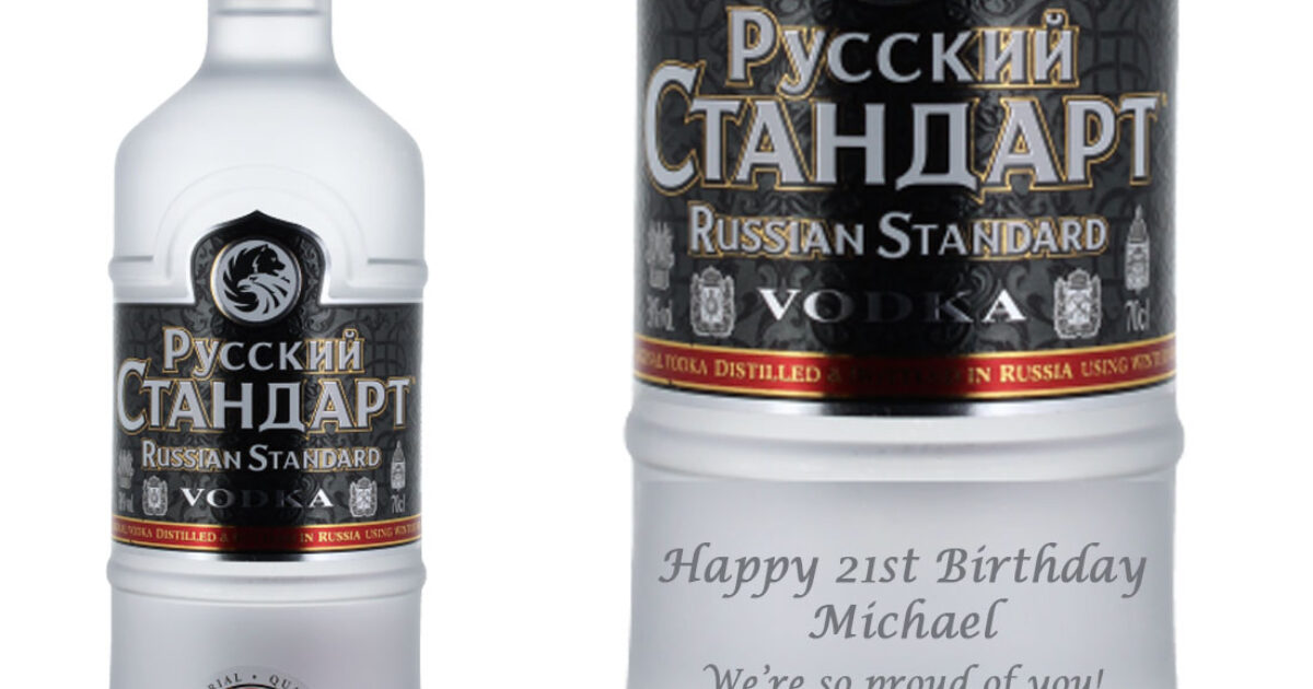 Personalised Russian Standard Vodka 70cl | Prestige Drinks