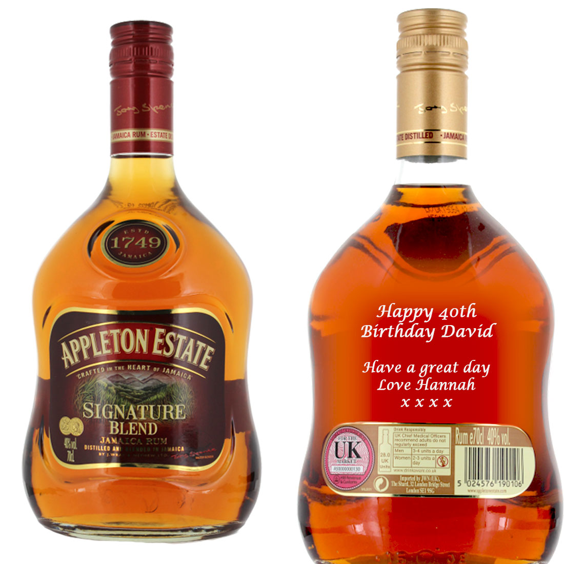 Personalised Appleton Signature Blend VX Rum 70cl | Prestige Drinks